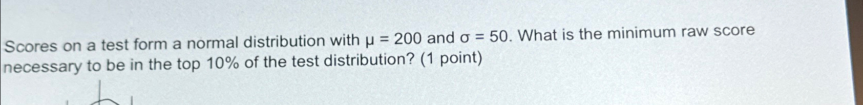 Solved Scores on a test form a normal distribution with | Chegg.com