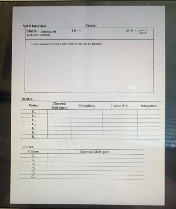 Solved Sample iONMR unknown N-9 Fal zo22 Sample Scanted | Chegg.com