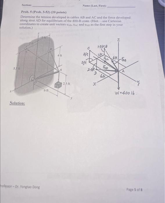 Solved Prob. 5 (Prob. 3-52) (20 points) Determine the | Chegg.com Solved Prob. 5 (Prob. 3-52) (20 points) Determine the | Chegg.com