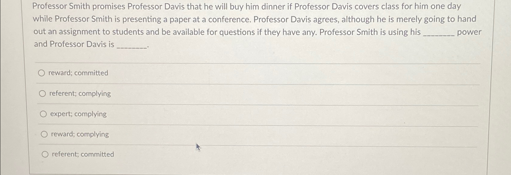 Solved Professor Smith promises Professor Davis that he will | Chegg.com