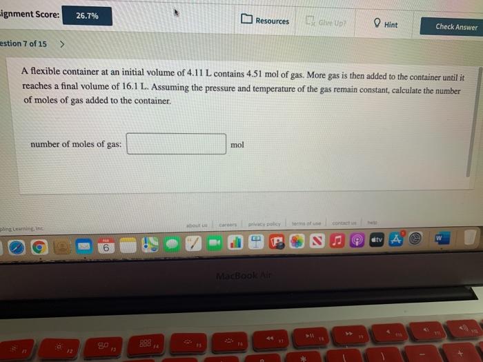 Solved -ignment Score: 26.7% Resources by Glve Up Hint Check | Chegg.com Solved -ignment Score: 26.7% Resources by Glve Up Hint Check | Chegg.com