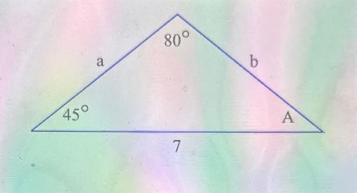 Solved Solve the triangle shown to the right. A≈ (Simplify | Chegg.com