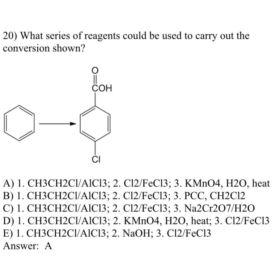 Solved What series of reagents could be used to carry out | Chegg.com