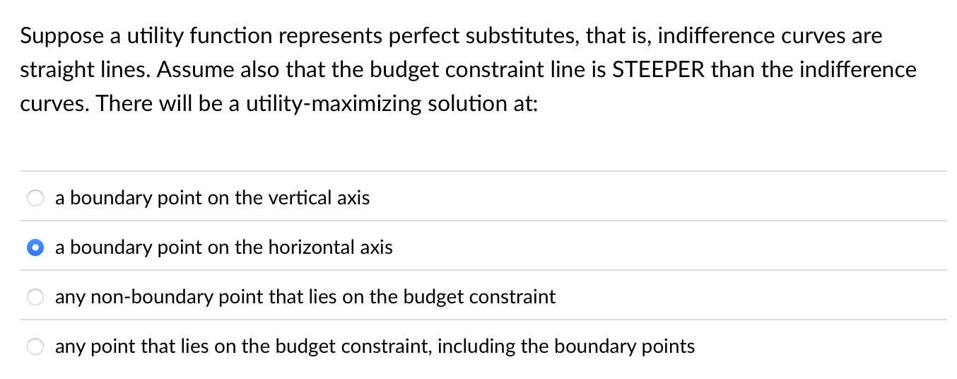 Solved Suppose a utility function represents perfect | Chegg.com
