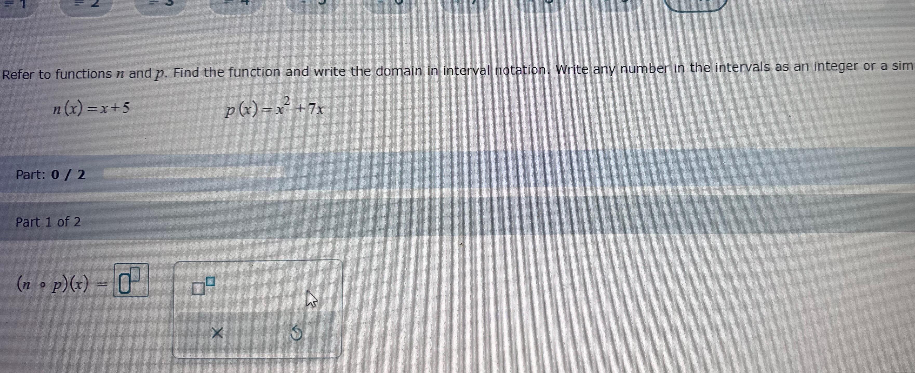 Solved Refer to functions n ﻿and p. ﻿Find the function and | Chegg.com