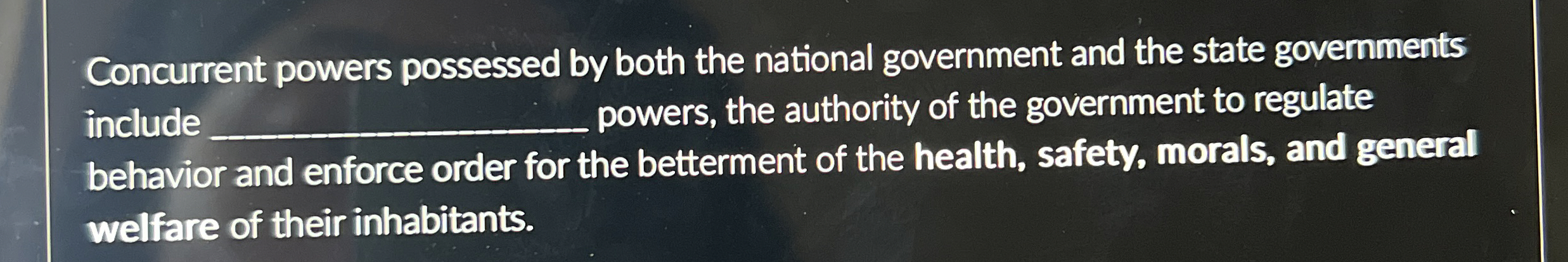 Solved Concurrent powers possessed by both the national | Chegg.com