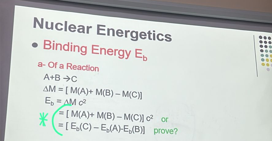 Solved Nuclear EnergeticsBinding Energy Eba- ﻿Of a | Chegg.com