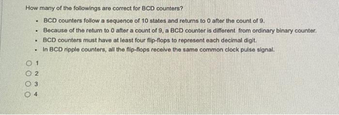 Solved How many of the followings are correct for BCD | Chegg.com