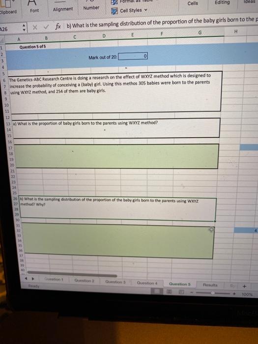 Solved Formats Ideas Cells Number Clipboard Font Alignment | Chegg.com