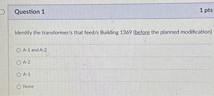 Identify the transformer/s that feed/s Building 1369 | Chegg.com