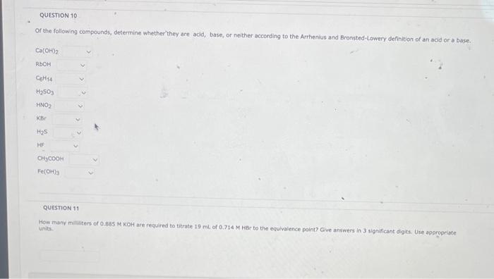 Solved Of the following compounds, determine whether'they | Chegg.com