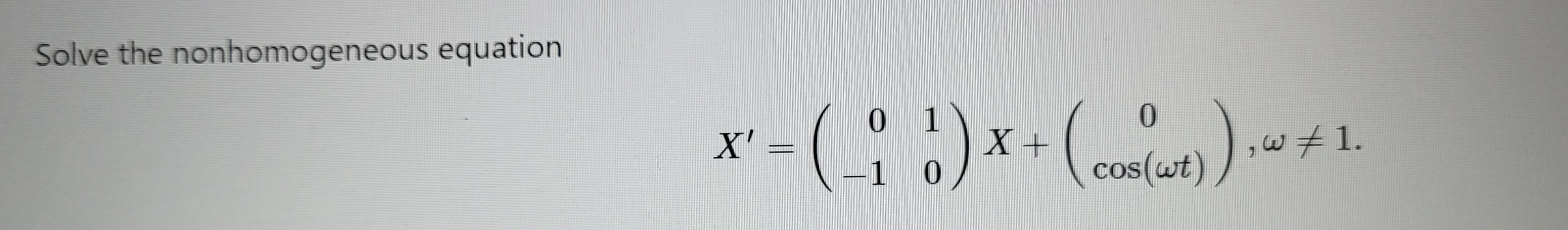 Solved Solve the nonhomogeneous | Chegg.com