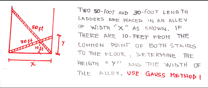 Solved 50 ft 30 ft Y TWO 50-FOOT AND 30-FOOT LENGTH LADDERS | Chegg.com