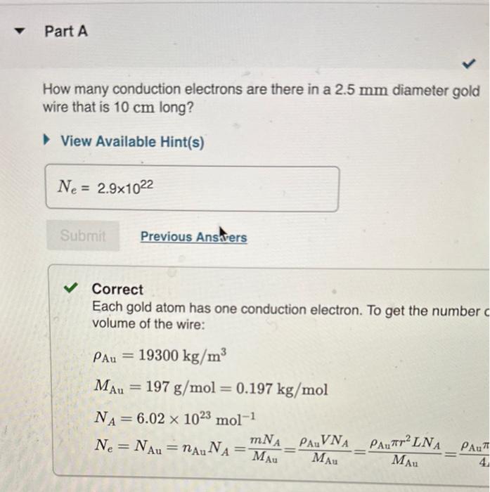 Solved How many conduction electrons are there in a 2.5 mm | Chegg.com