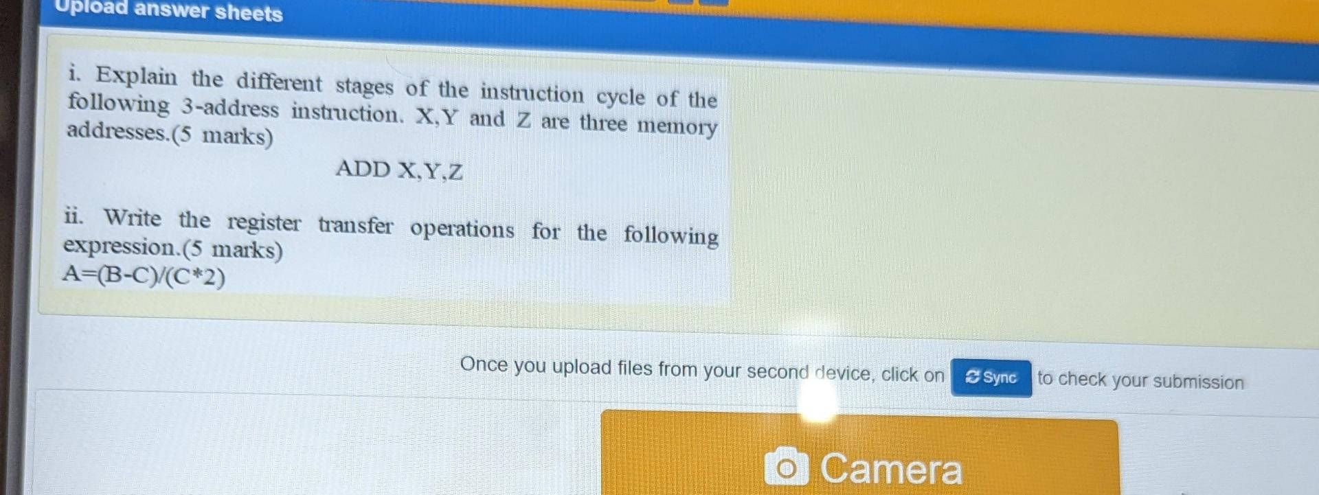 Solved Upload answer sheets i. Explain the different stages | Chegg.com
