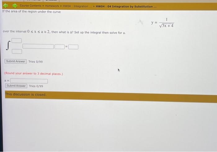 Solved Course Contents ⇒ - Homework > HW04 : Integration | Chegg.com