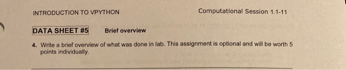 Solved Introduction To Vpython Computational Session 11 11 6657