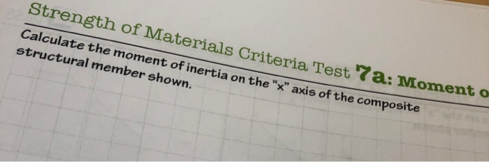 Solved Strength of Materials Criteria Test7a: Momento | Chegg.com