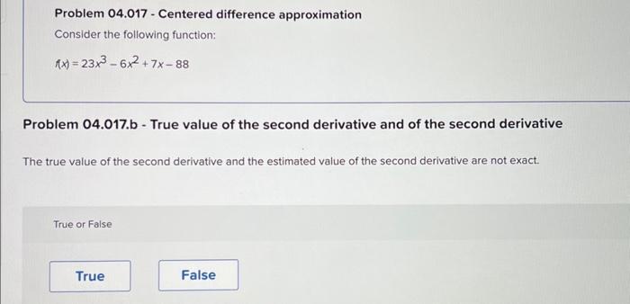 Solved Problem 04.017 - Centered difference approximation | Chegg.com