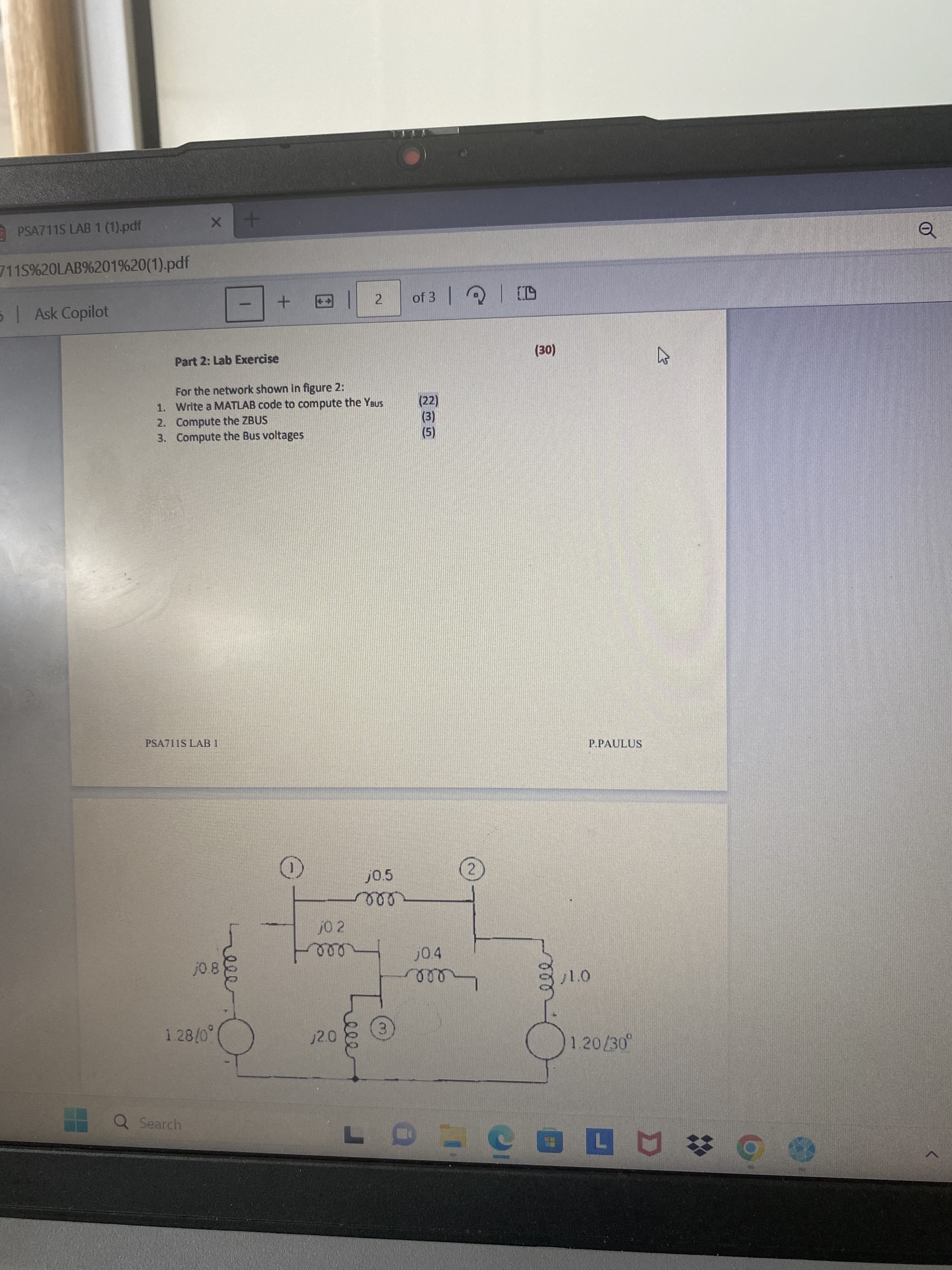 Solved Part 2: Lab ExerciseFor the network shown in figure 2 | Chegg.com