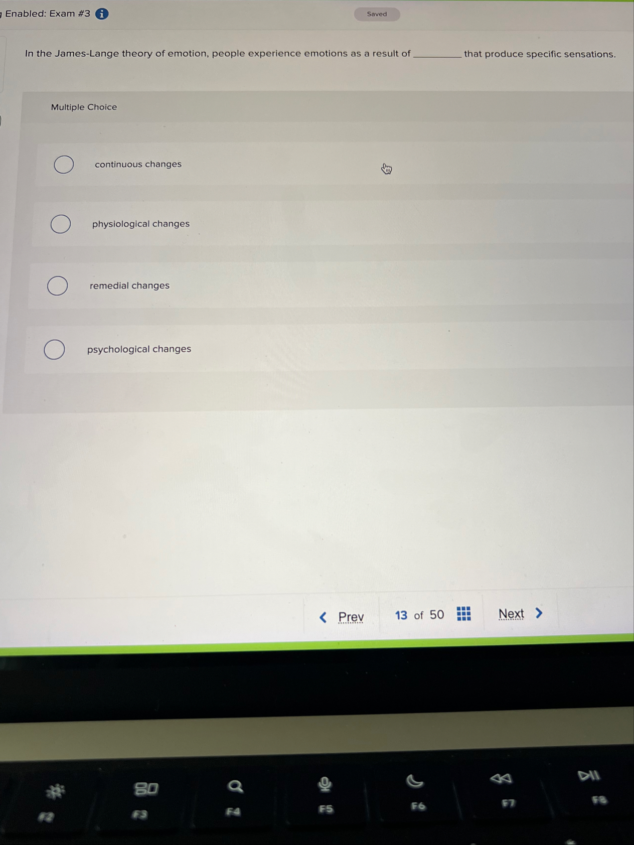 Solved Enabled: Exam #3 (iIn the James-Lange theory of | Chegg.com