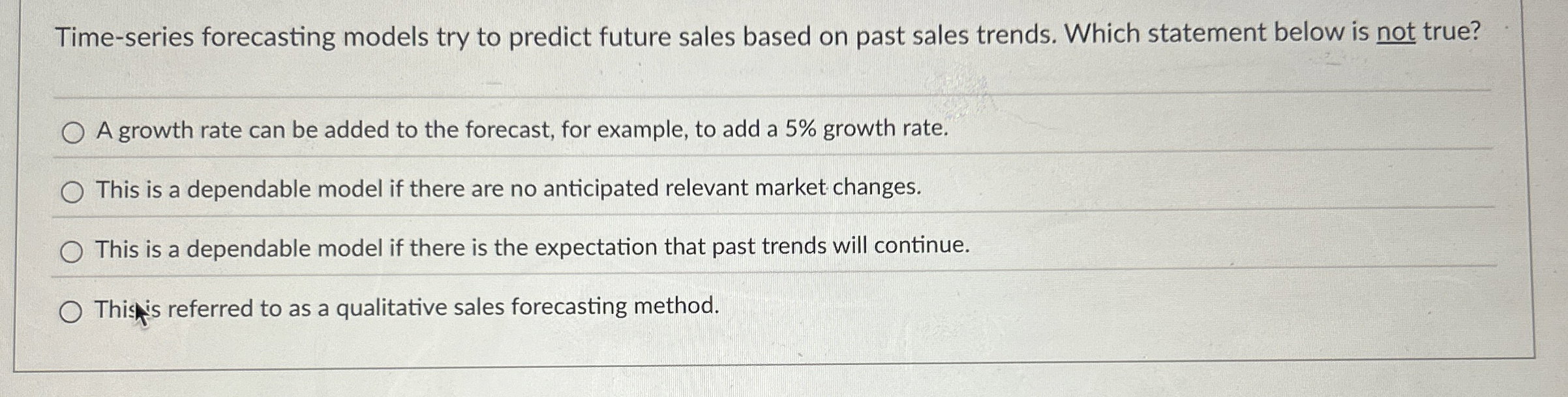 Solved Time Series Forecasting Models Try To Predict Future