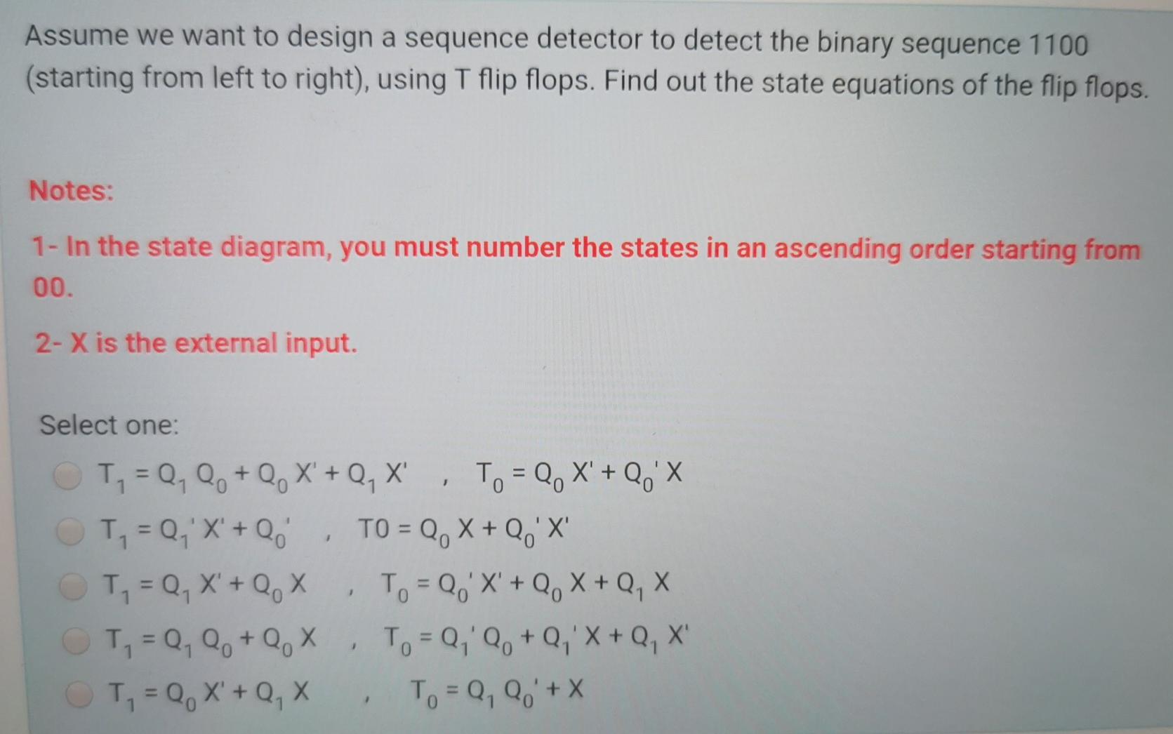 Solved Assume we want to design a sequence detector to | Chegg.com