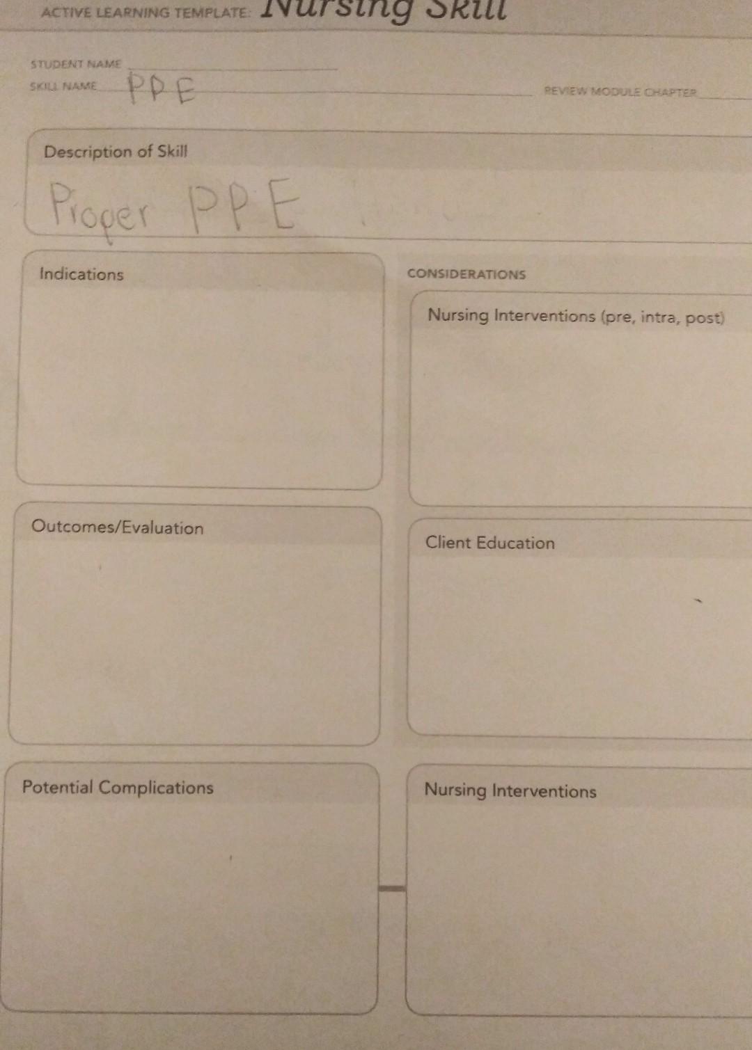 Solved i need help with the nursing interventions ( pre, | Chegg.com