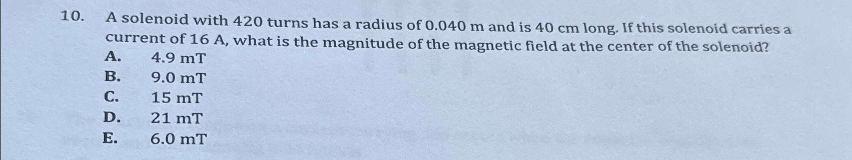 Solved A solenoid with 420 ﻿turns has a radius of 0.040m | Chegg.com