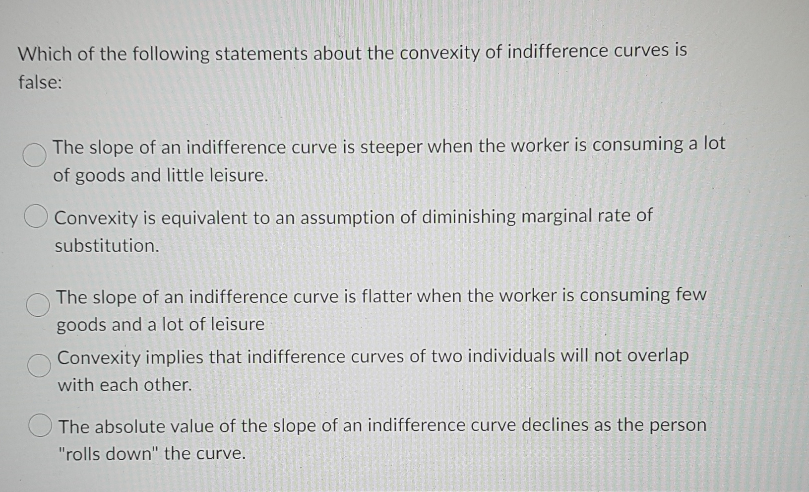 Solved Which of the following statements about the convexity | Chegg.com