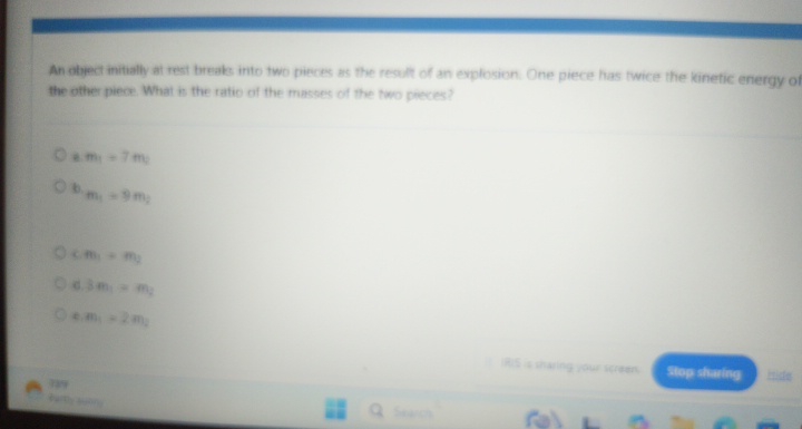 Solved An object initialiy at rest breaks into two prieces | Chegg.com