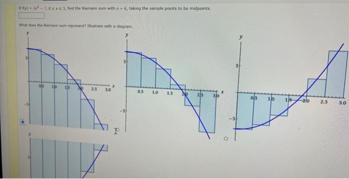 Solved If f(x)=2x2−1,0≤x≤3, find the fiemann sum with n=6, | Chegg.com