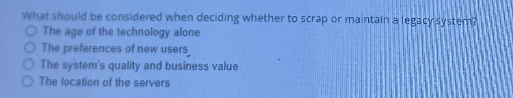 Solved What should be considered when deciding whether to | Chegg.com