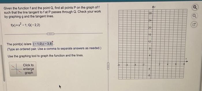 Solved Given the function f and the point Q, find all points | Chegg.com Solved Given the function f and the point Q, find all points | Chegg.com