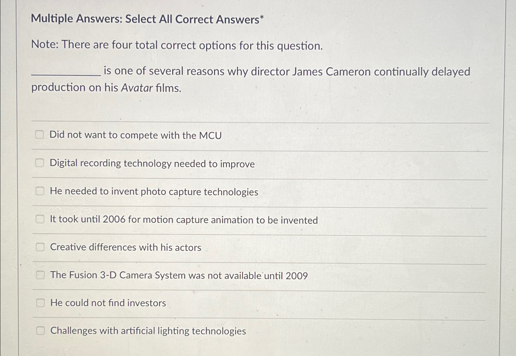 Solved Multiple Answers: Select All Correct Answers*Note: | Chegg.com