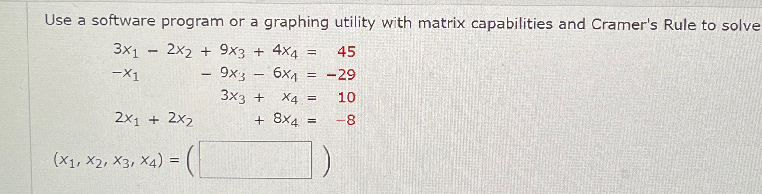 Solved Use a software program or a graphing utility with | Chegg.com
