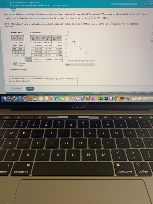 Solved O REGRESSION AND CORRELATION Explained and | Chegg.com