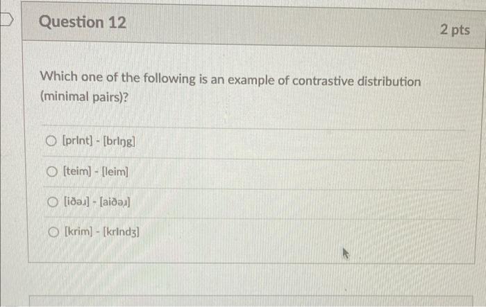 Solved Question 12 Which one of the following is an example | Chegg.com