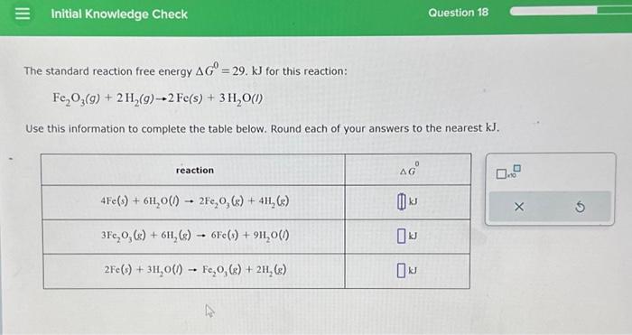 Solved The standard reaction free energy AGO = 29. kJ for | Chegg.com