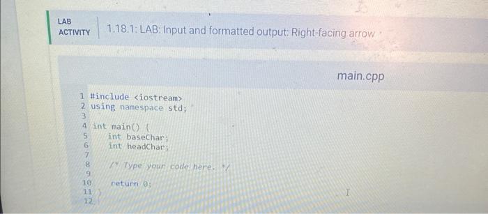 Solved \begin{tabular}{l|l} TIVITY & 1.18.1: LAB: Input and | Chegg.com