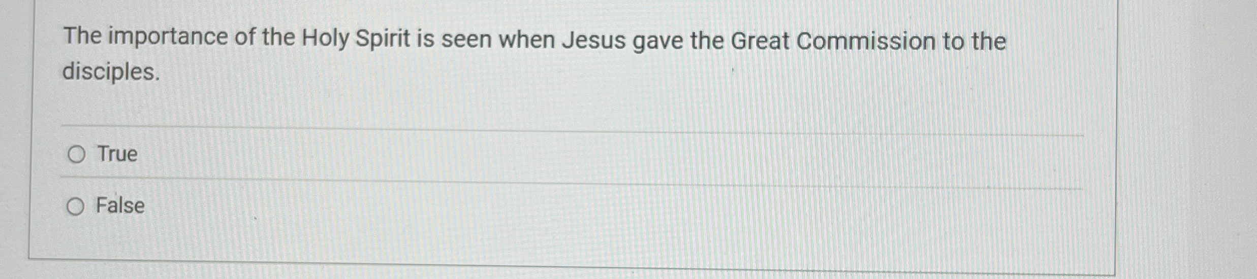 Solved The importance of the Holy Spirit is seen when Jesus | Chegg.com