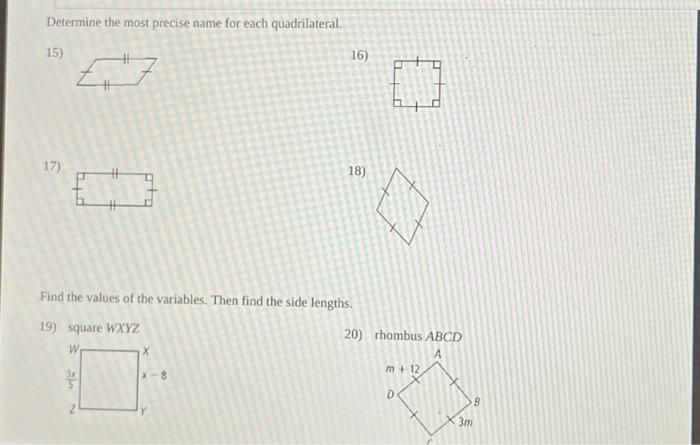 Solved Determine the most precise name for each | Chegg.com