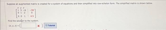 Solved Suppose an augmented matrix is created for a system | Chegg.com