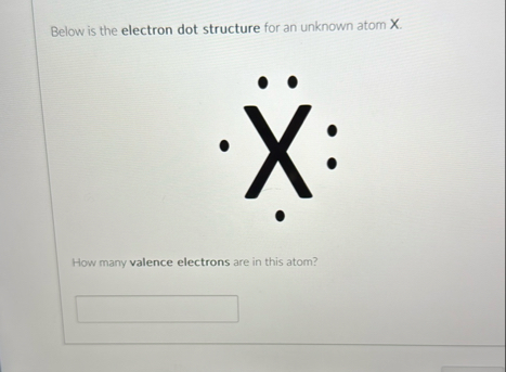 Solved Below is the electron dot structure for an unknown | Chegg.com