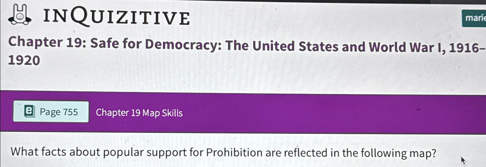 Solved INQuizitiveChapter 19: Safe for Democracy: The United | Chegg.com