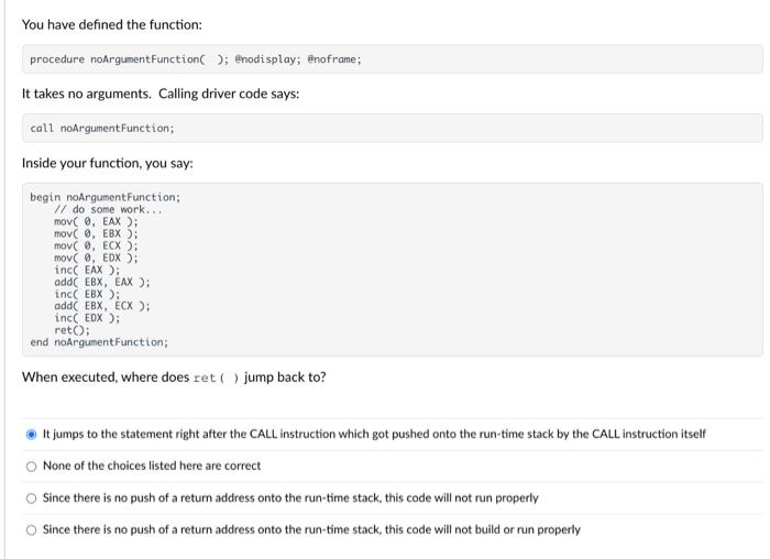 Solved It takes no arguments. Calling driver code says: call | Chegg.com