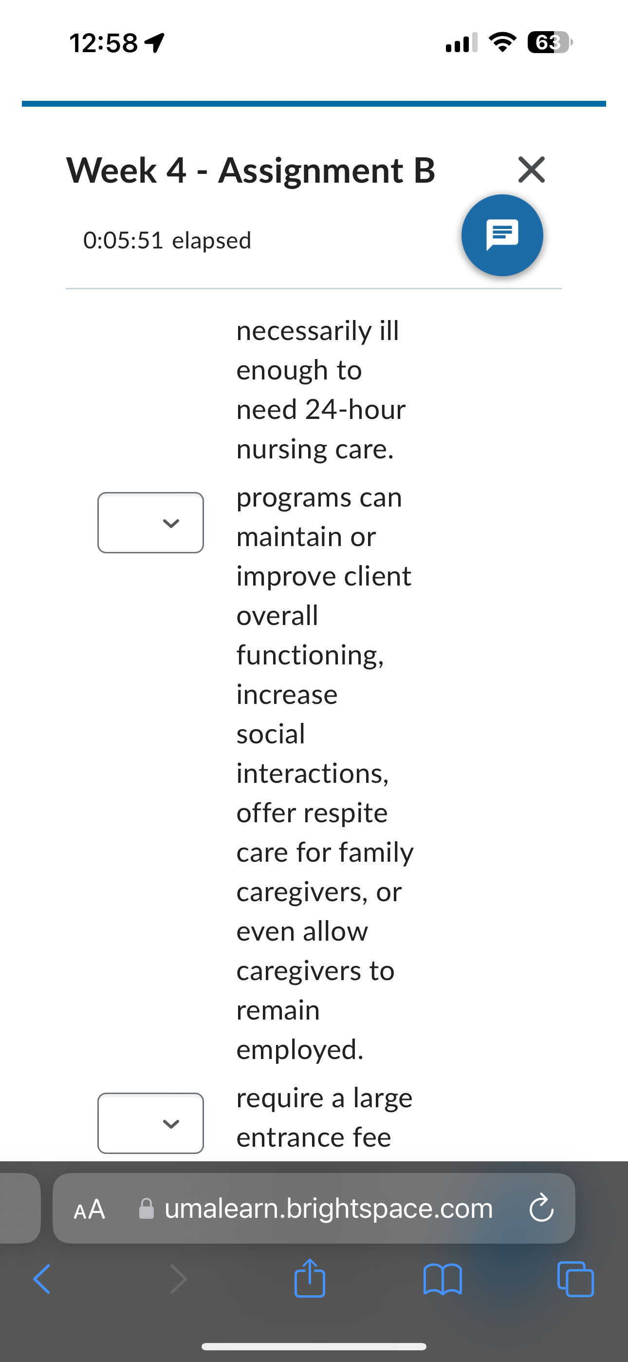 Solved 12:5863Week 4 - ﻿Assignment B0:05:51 | Chegg.com