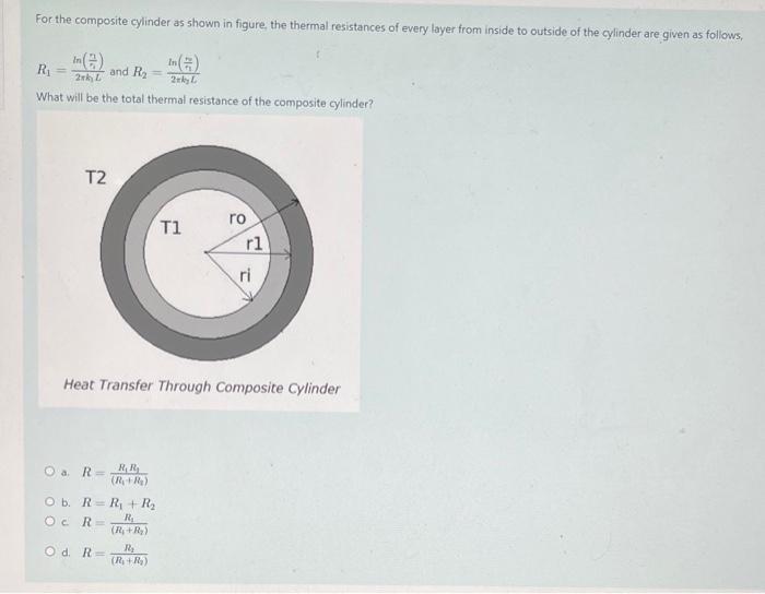 Solved For the composite cylinder as shown in figure, the | Chegg.com