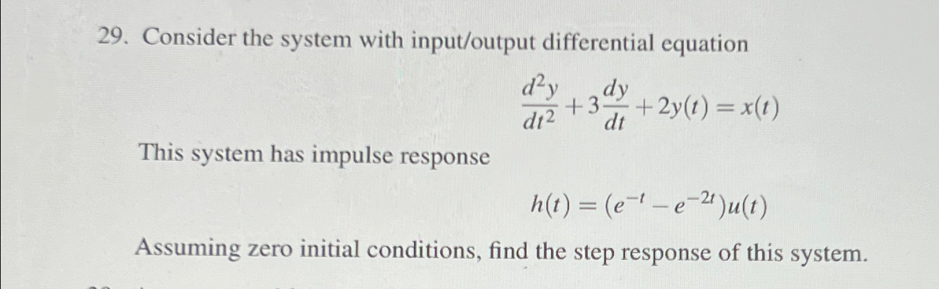 Solved Plz do not use laplace transformConsider the system | Chegg.com