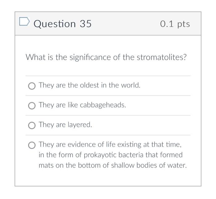 Solved Question 35 0.1pts What is the significance of the | Chegg.com